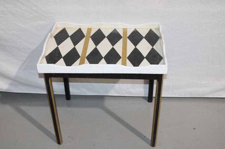 Hand Painted Tray Top Table