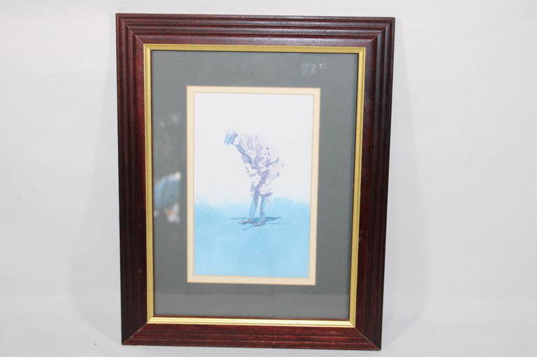 Vintage D. Nichols Print Of Golfer