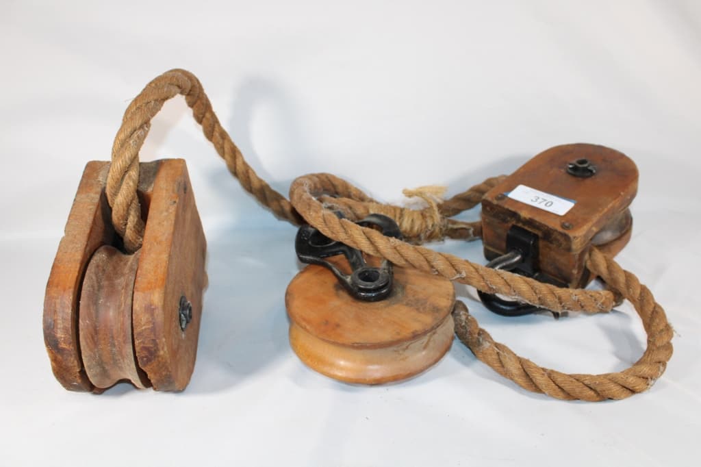 Antique Wood Block And Tackle Auction