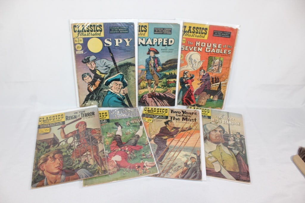 6 Vintage Classics Illustrated Comic Books