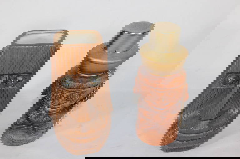 Ceramic Tiki Torch & Tealight Candle Holder