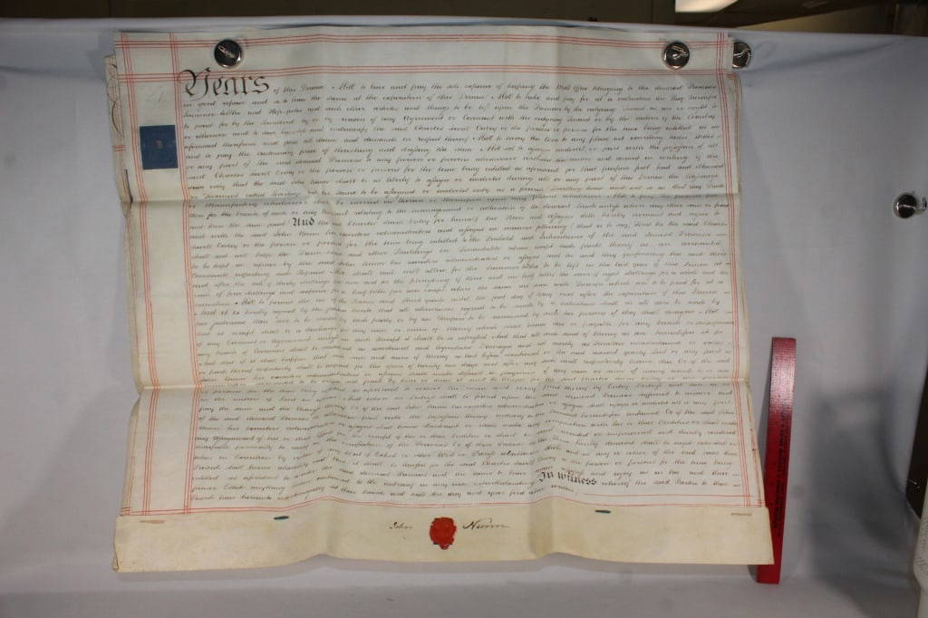 Original Land Indenture Deed Dated 1823 Auction