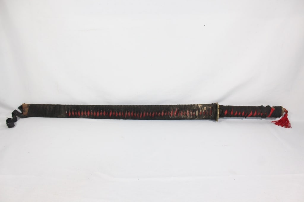 Red Samurai Sword W/ Katana Blade ??? Auction