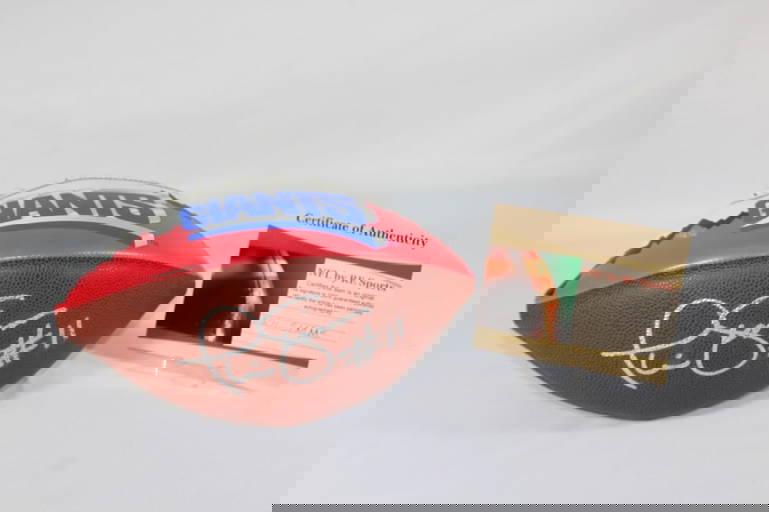 Phil Simms Autographed Football With Case & Coa