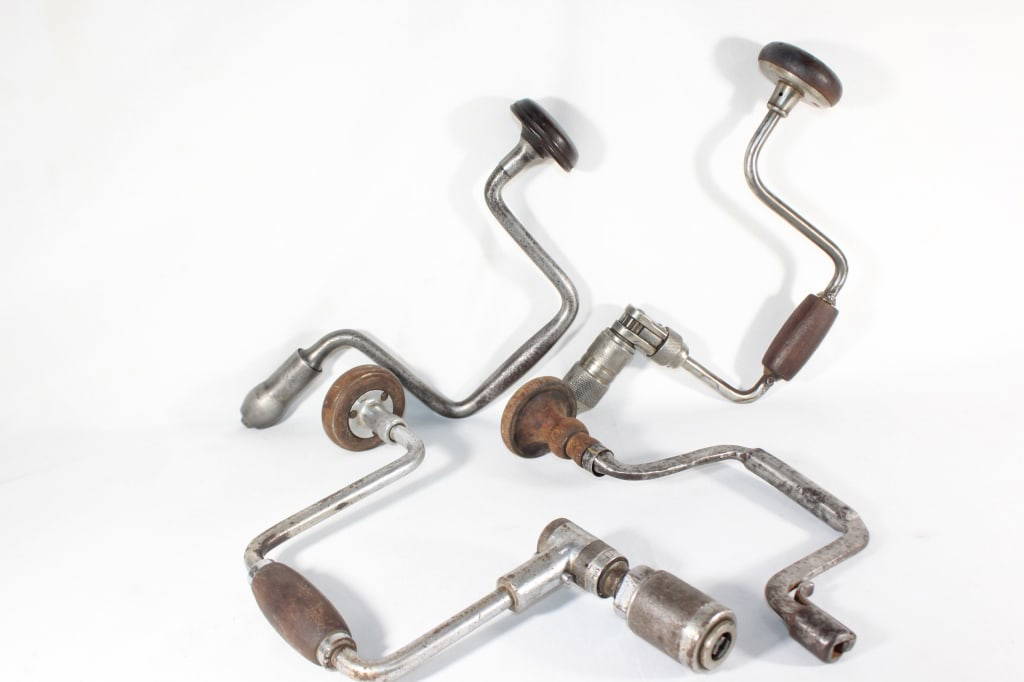 Lot Of Bit Braces G&a Brace, French, Etc. Auction