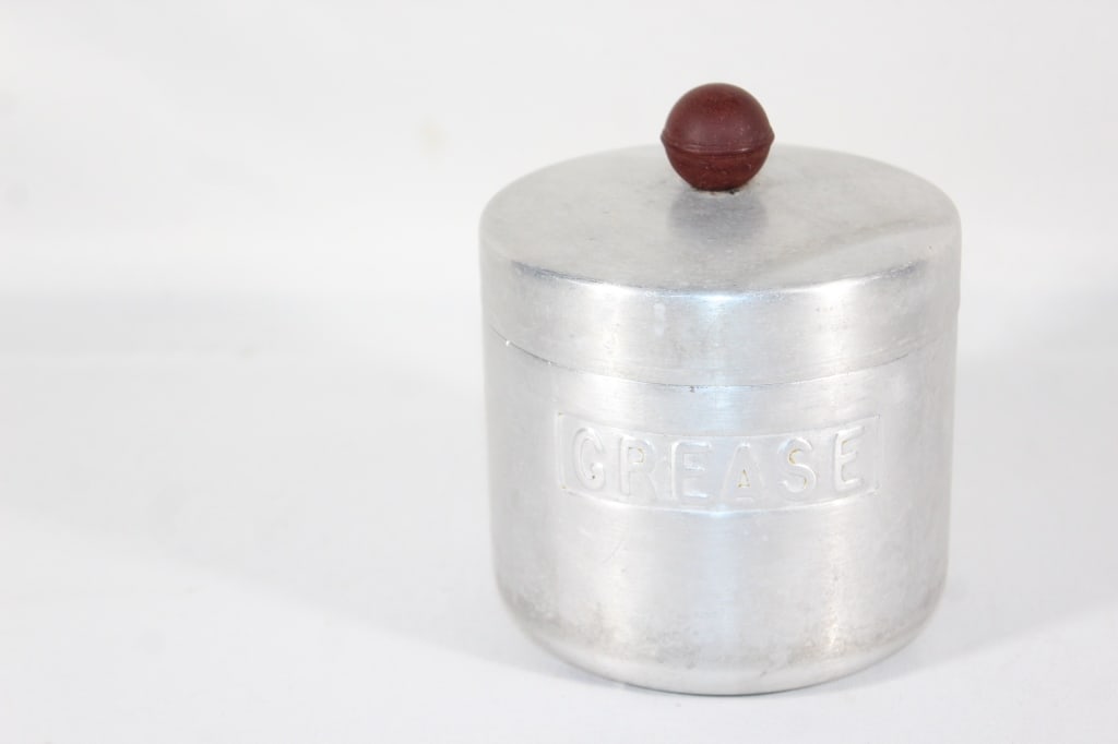 Vintage Reed Aluminum Grease Container With Lid Auction