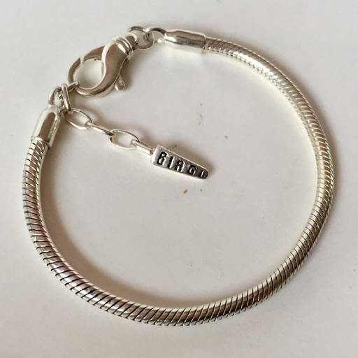 Biagi: Sterling Silver Snake Hard Chain Bracelet With