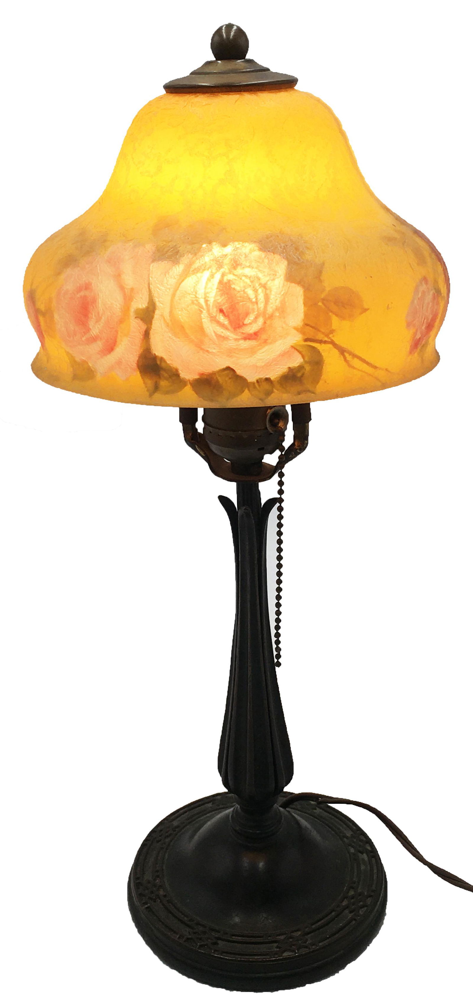 Signed Handel Boudoir Lamp With Sgd. Handel Shade.