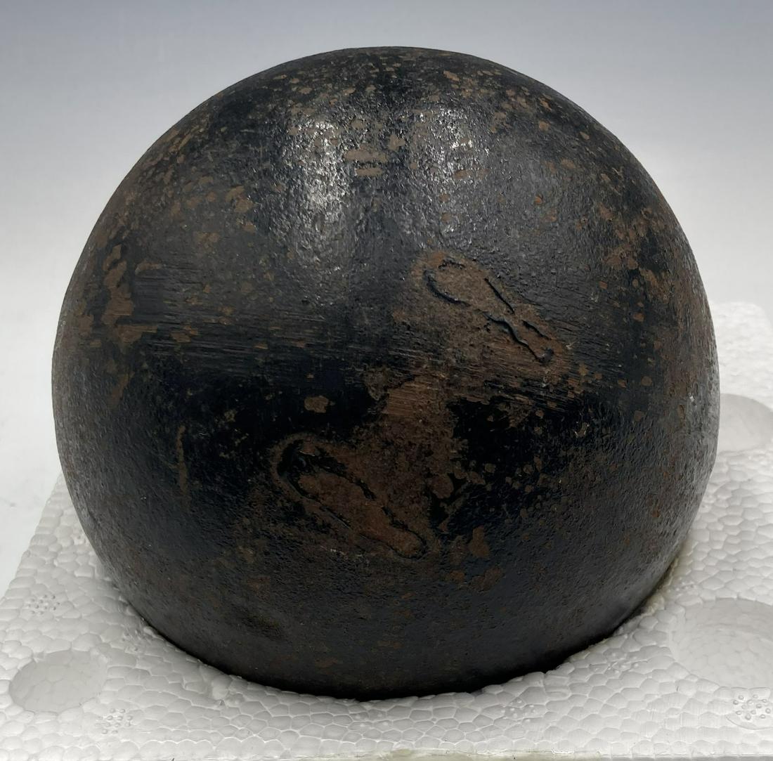 Old 16 Pound Metal Ball Solid Shot, Cannonball?