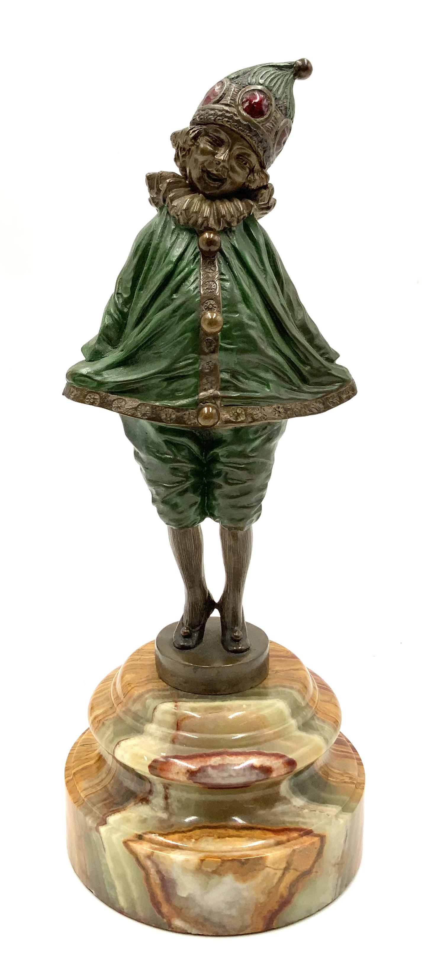 Chiparus Bronze of Child Clown, on an Onyx Base. (#0016) on Dec 03 ...