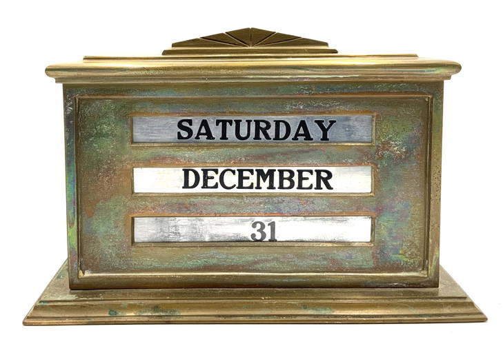 Antique Metal Banker's Desk Calendar. (#0346) on Dec 31, 2022 | Direct ...