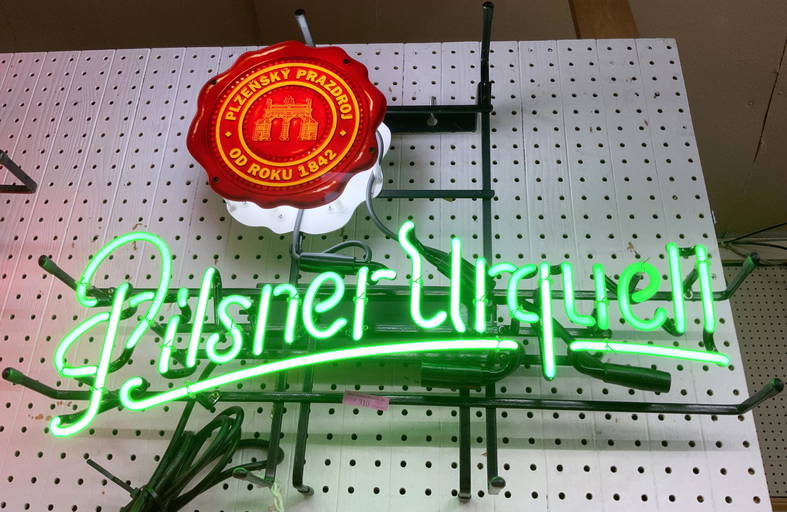 Pilsner Urquell Neon Beer Sign.