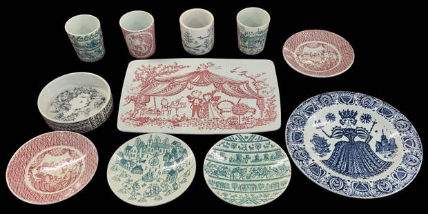 11 Pc. Lot Of Nymolle Danish Art Pottery.