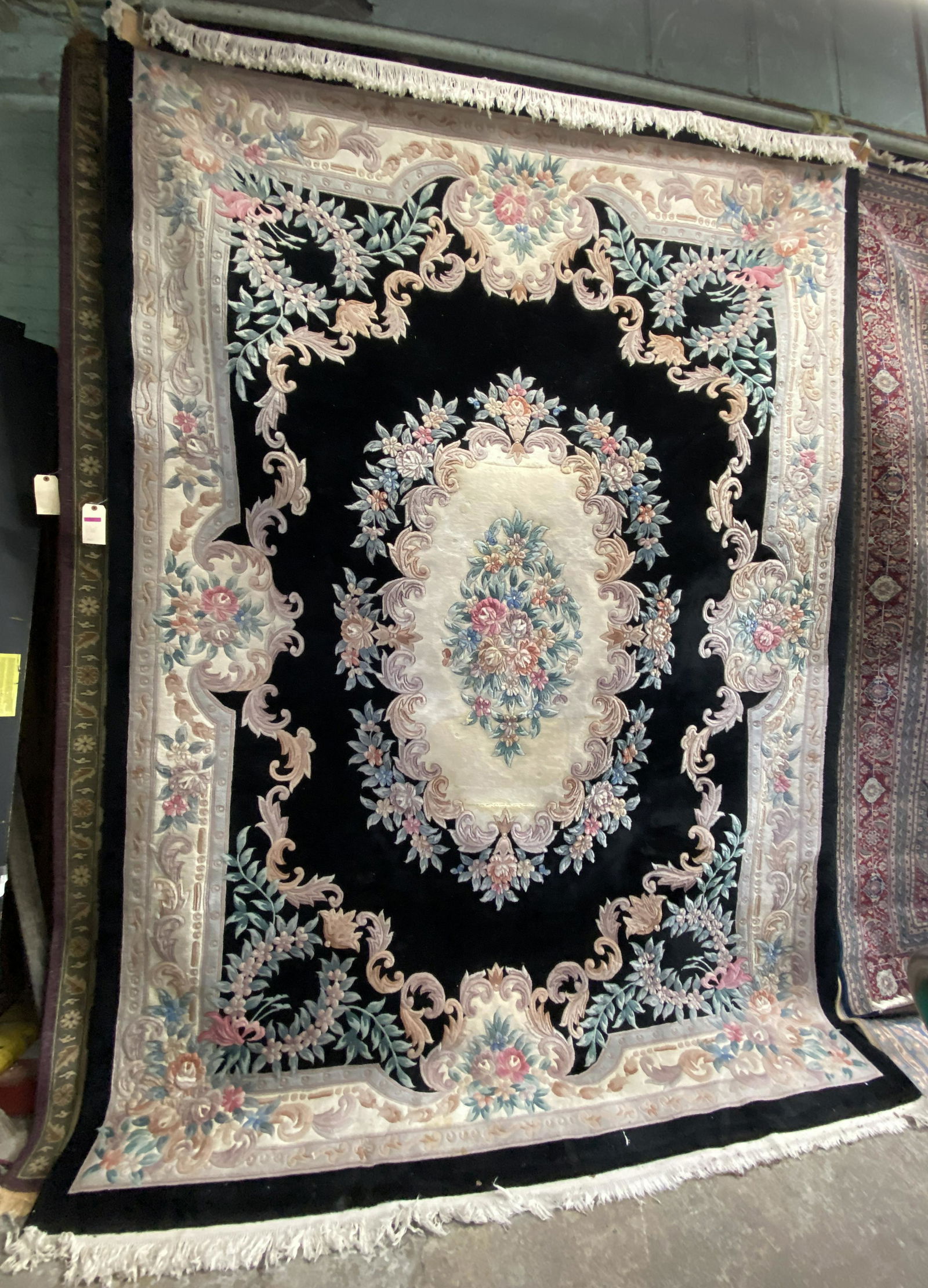 8' 7" X 12' 1" Chinese Sculptured Rug.