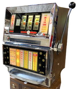 Vintage Bally Continental 25 Cent Slot Machine 47"
