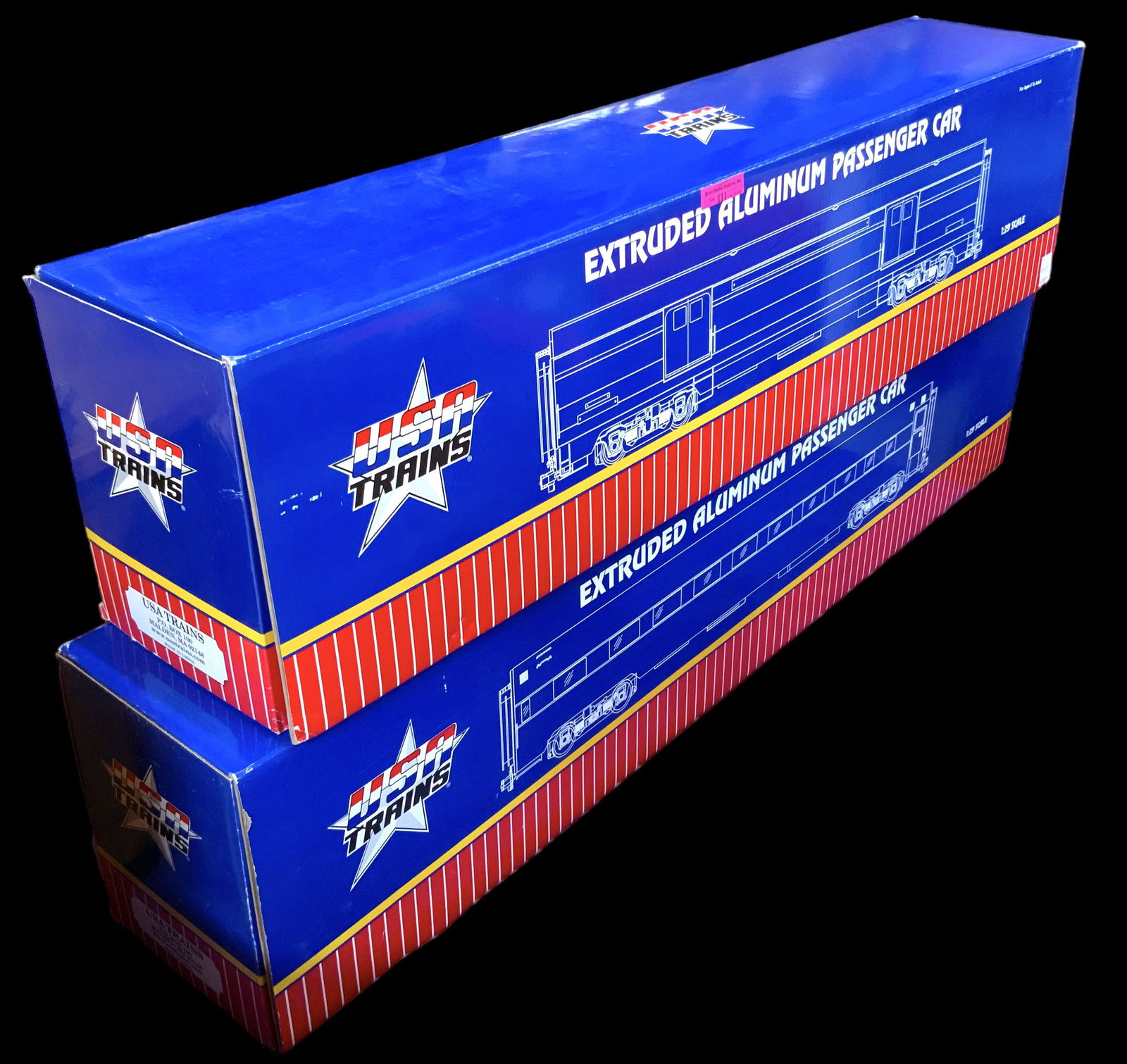 Two Usa Trains Passanger Cars In Original Boxes.