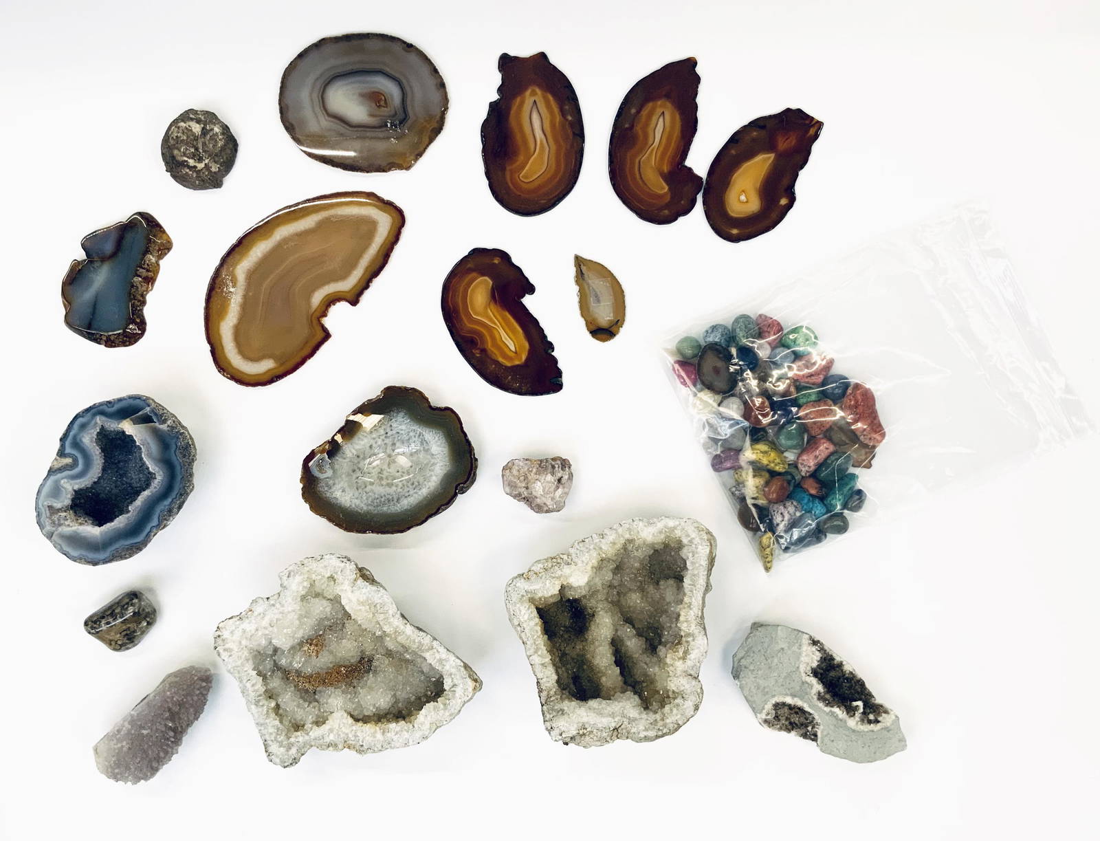 Lot Of Assorted Stones, Geodes, Mineral Specimens. Auction