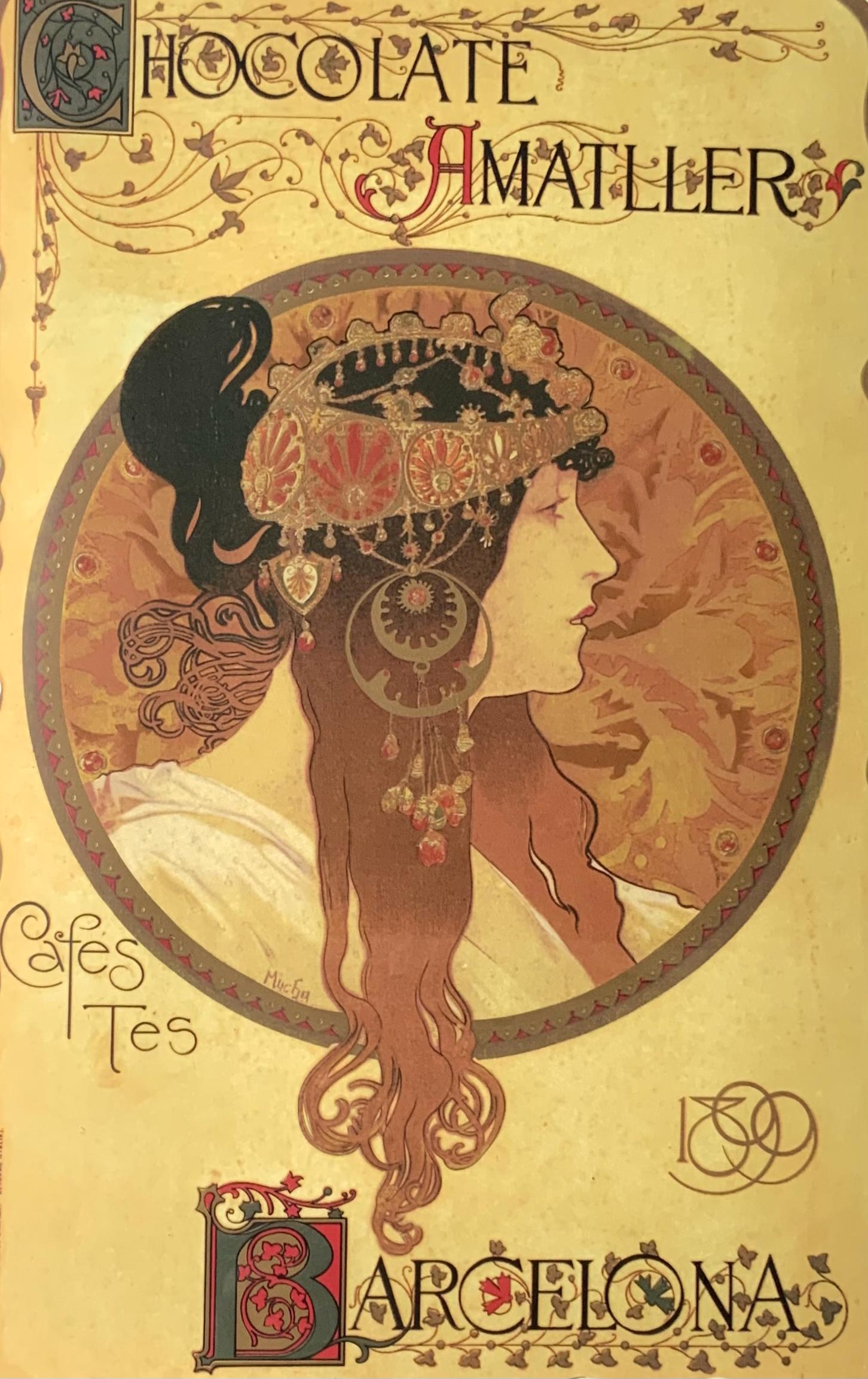 Alphonse Mucha Print, "chocolate-amatller". Auction