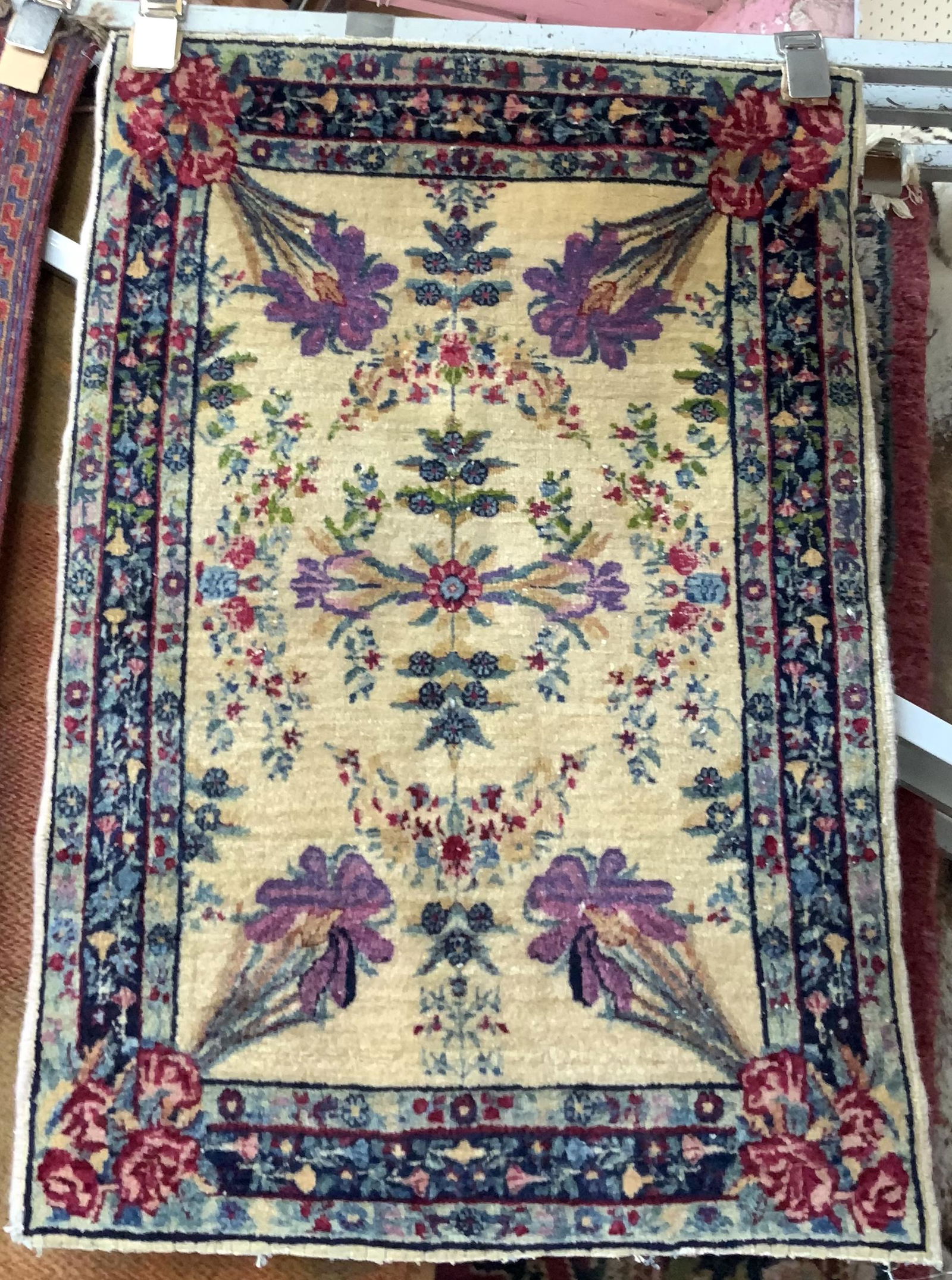 2' X 3' Yellow Persian Rug.