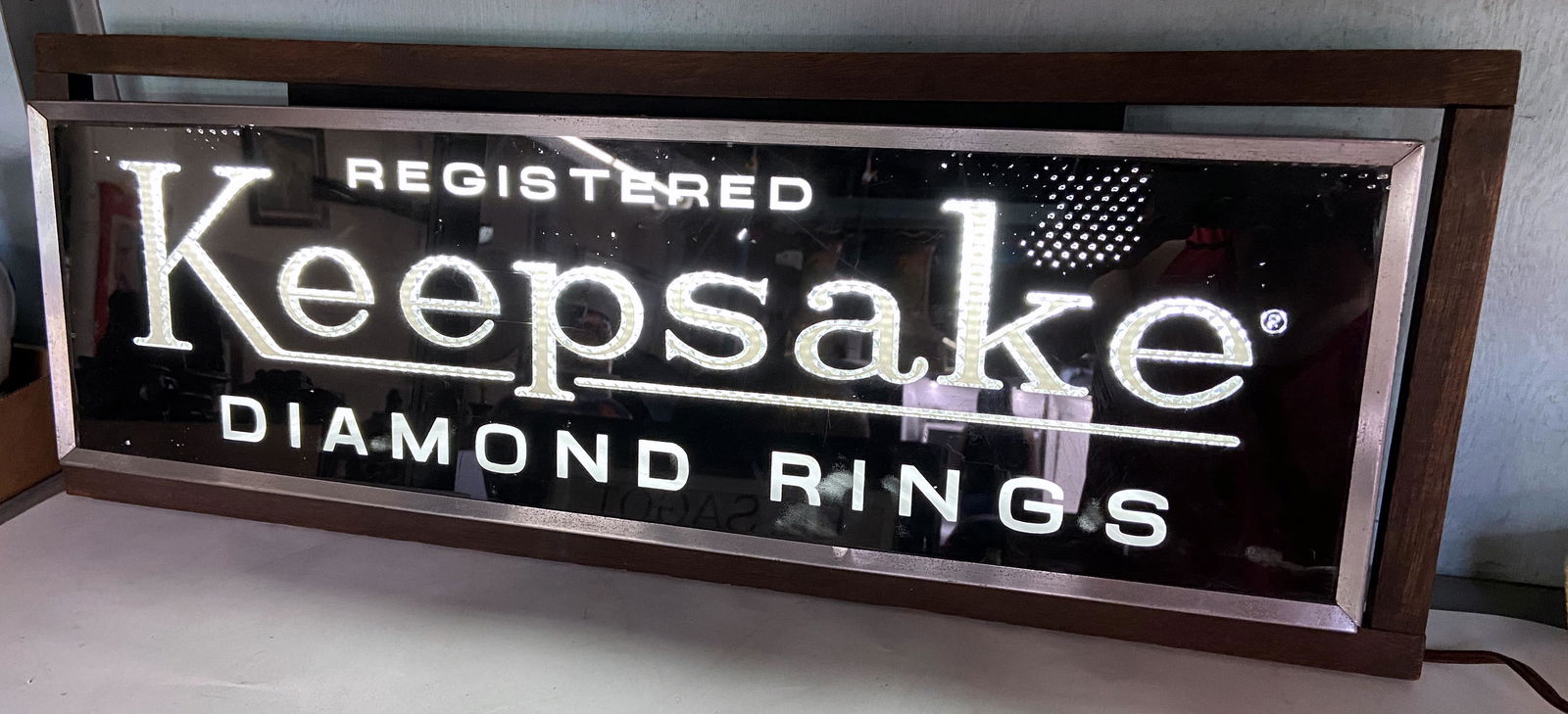 Vintage Keepsake Diamonds Sign.