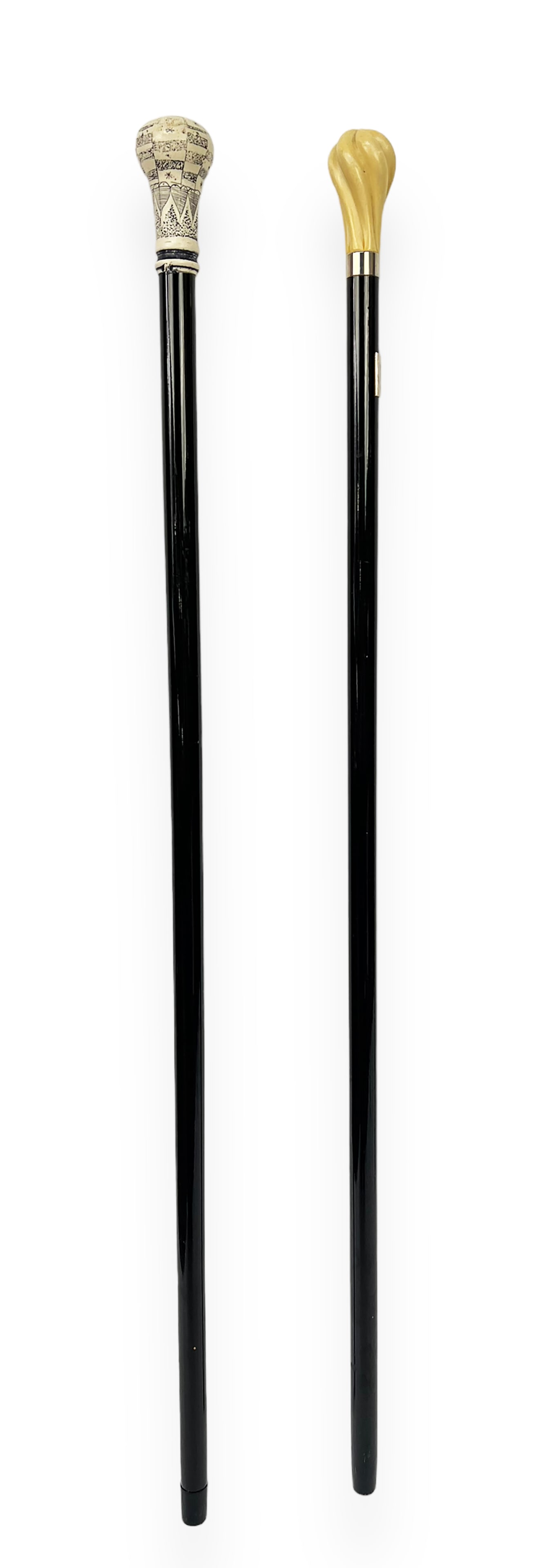 Lot Of Two Canes Or Walking Sticks. Auction