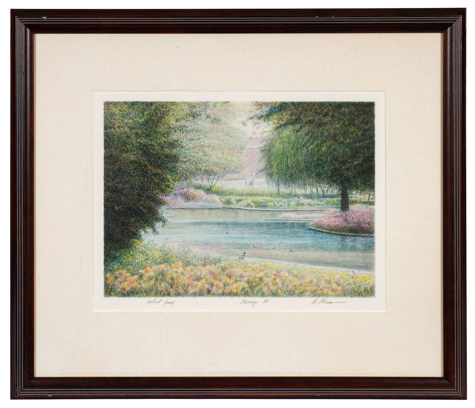 "chicago Iv", Artist Proof Lithograph, Altman. Auction