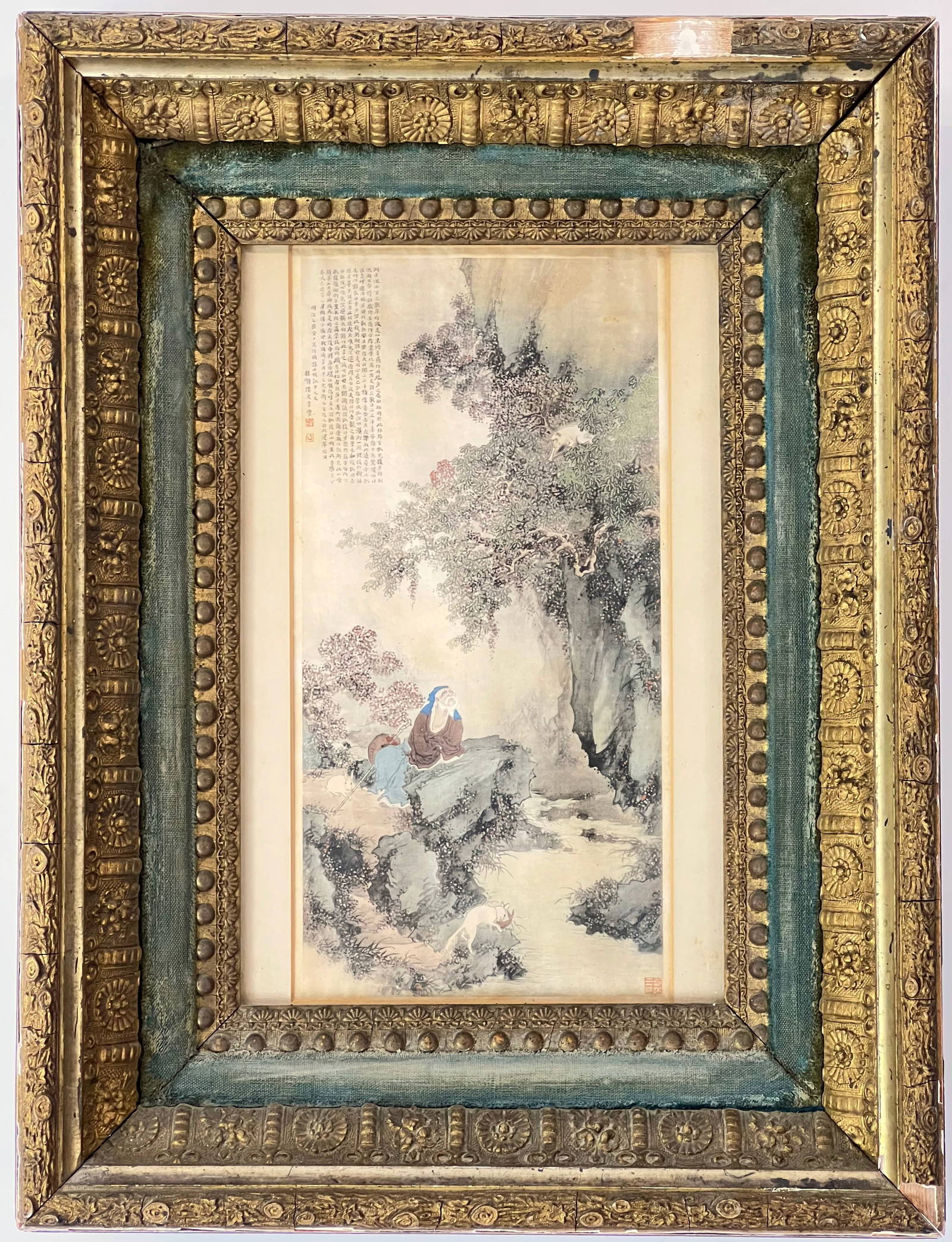 Old Japanese Print With Hand-coloring. Auction