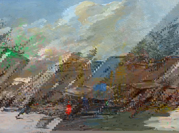 Impressionist Street Scene, Ugo Maresca.