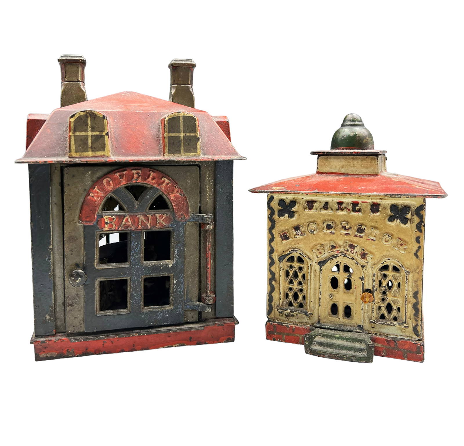 Lot Of 2 Antique Cast Iron Mechanical Banks. Auction