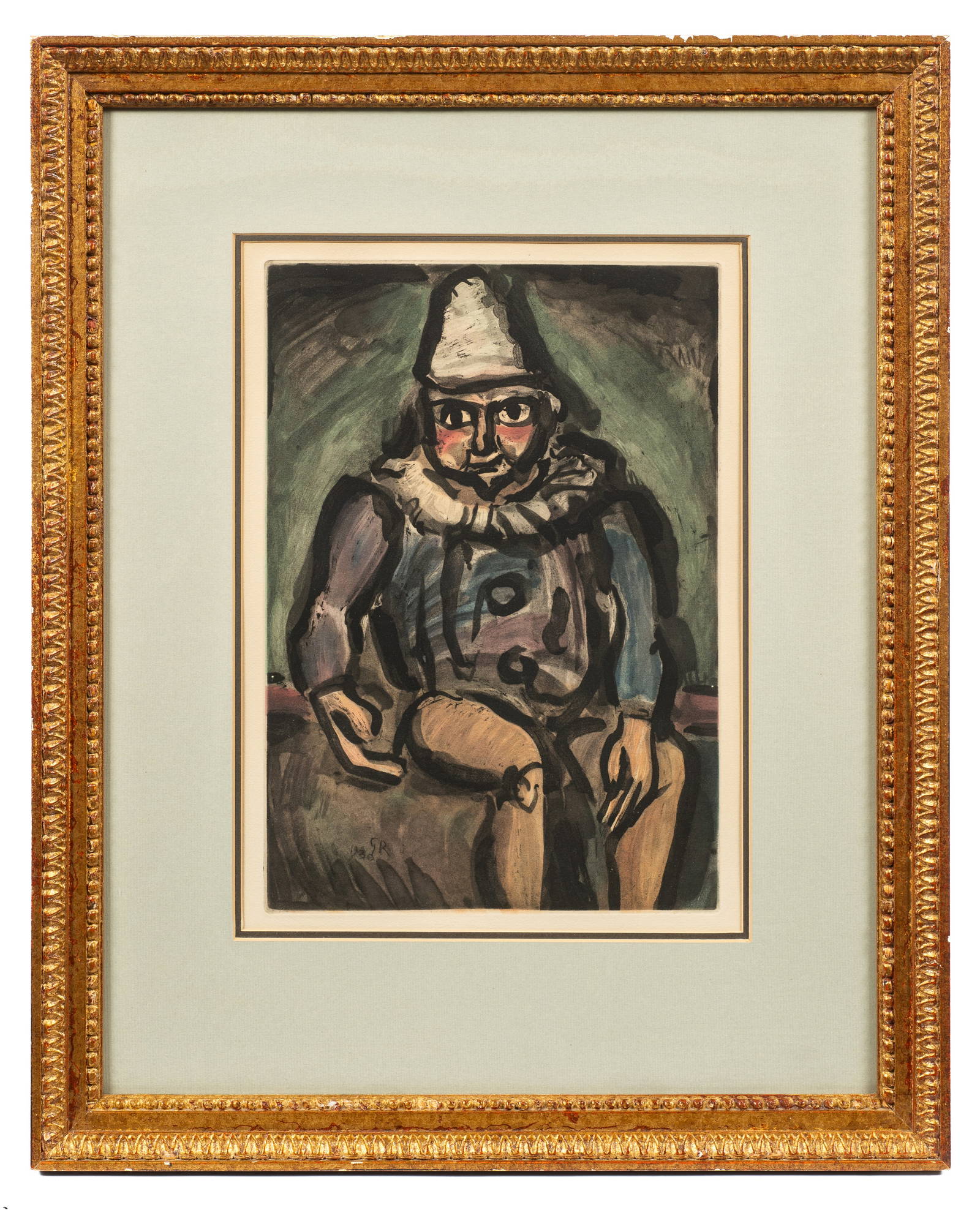Etching Of Clown By Georges Rouault. Auction