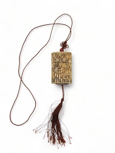 Carved Bone Japanese Inro W/ Turtle Designs.