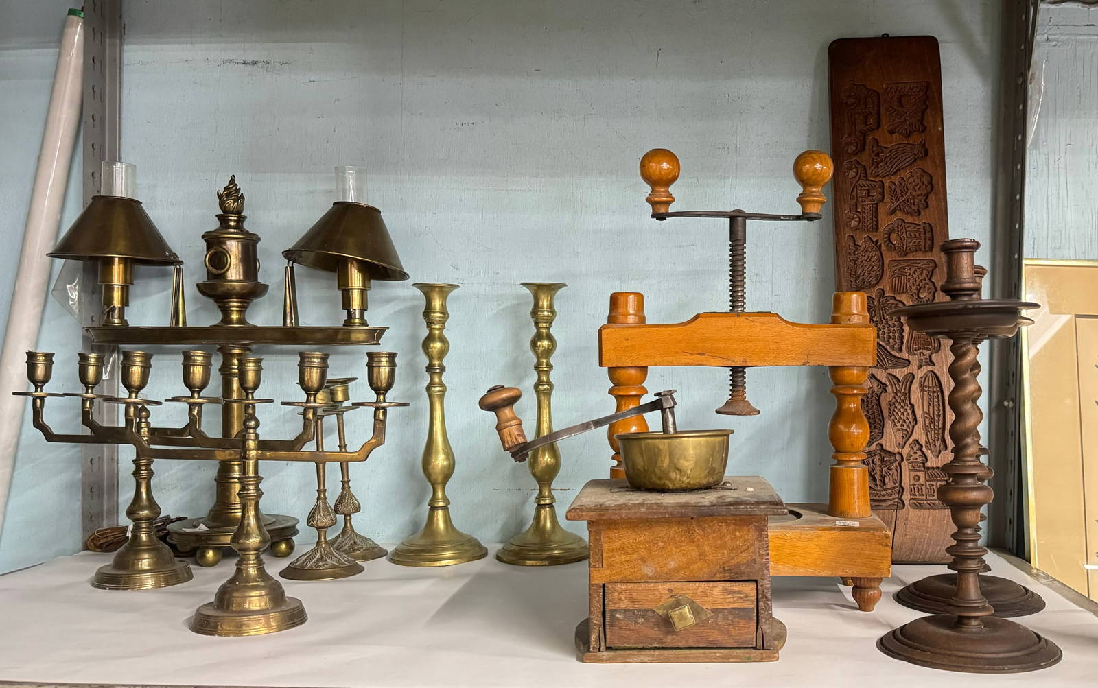 Large Lot W/ Candle Holders, Coffee Grinder, Etc. Auction