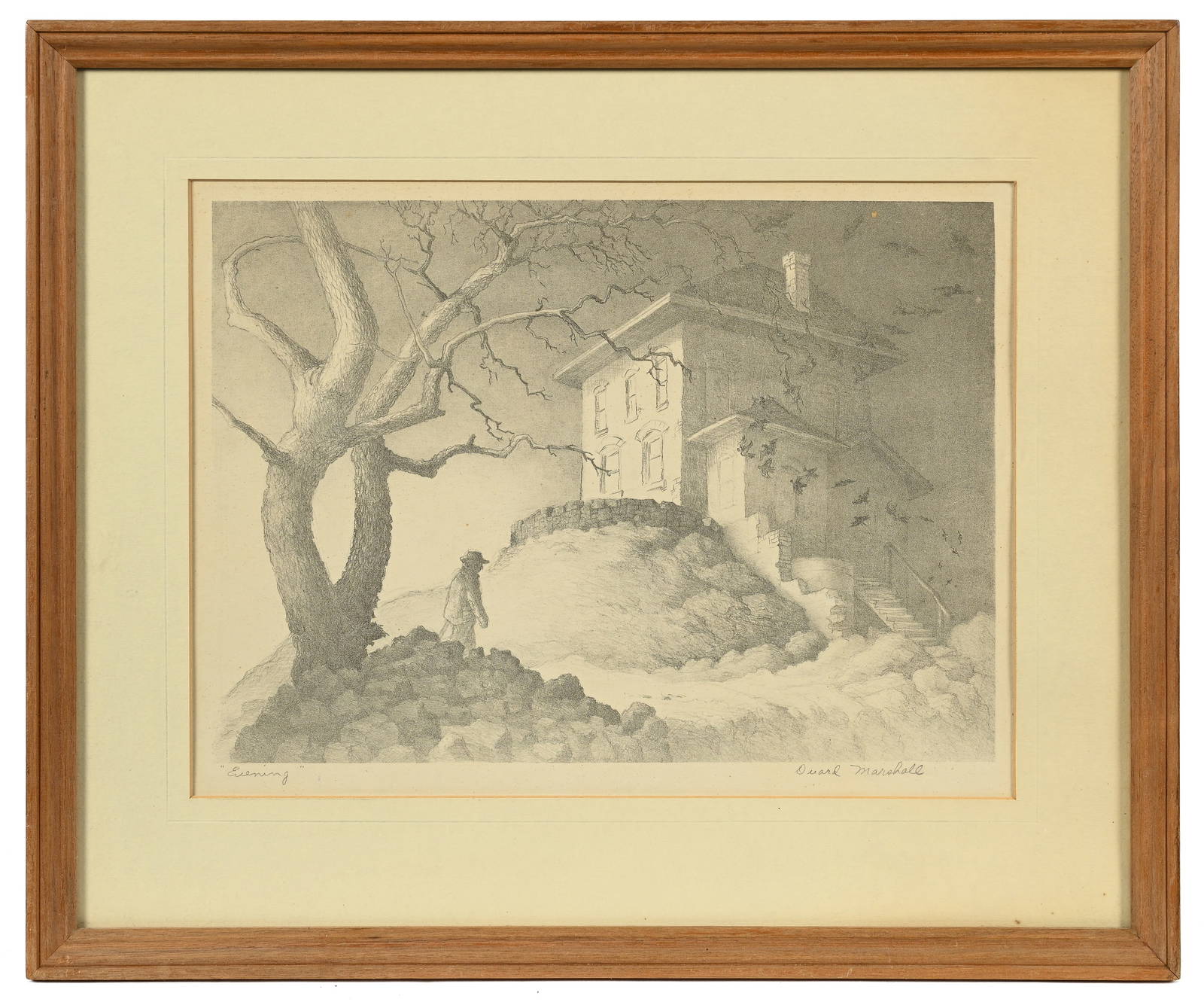 "evening", Lithograph By Duard Marshall. Auction