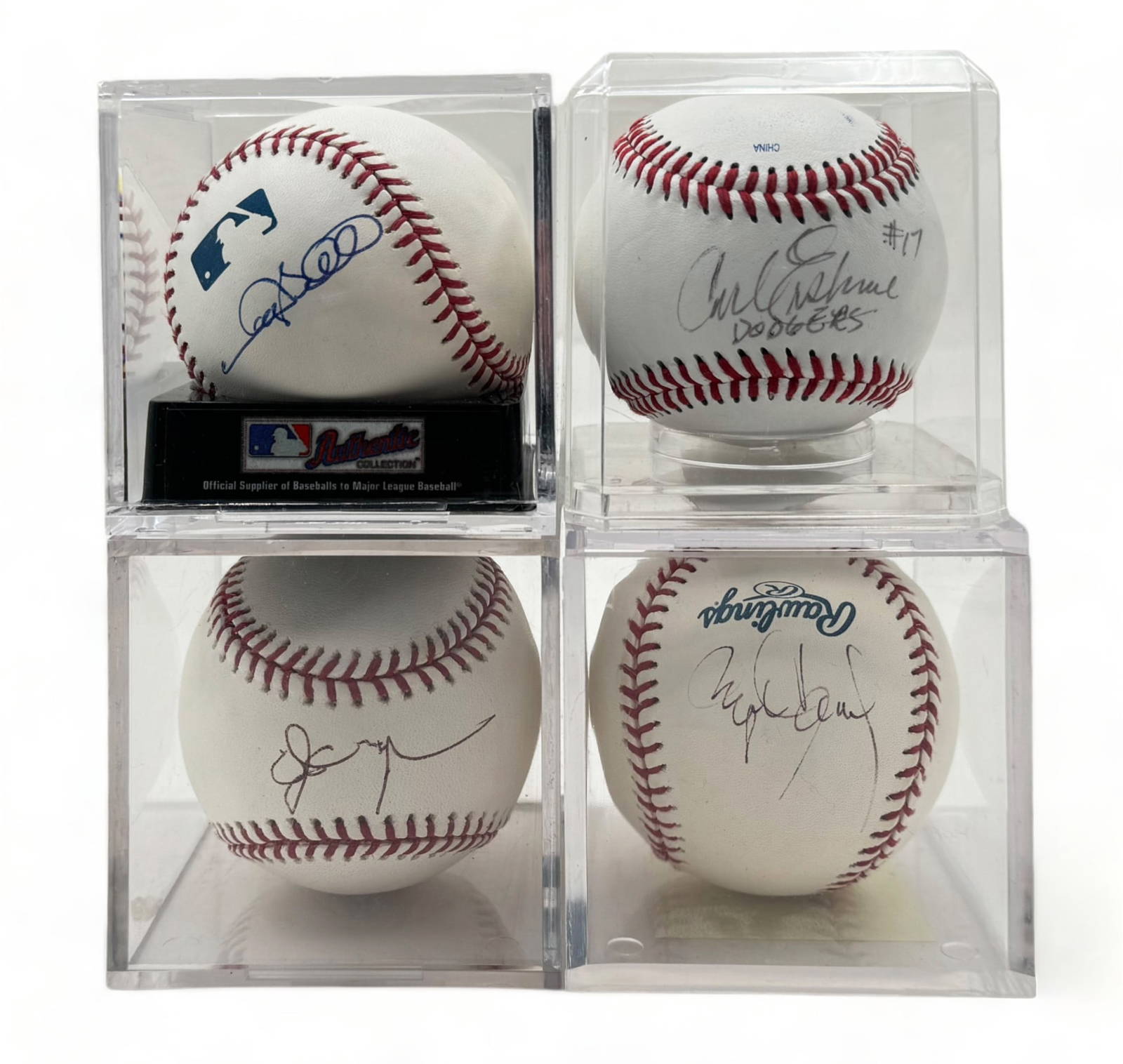 Lot Of 4 Mlb Signed Baseballs- Roger Clemens, Etc. Auction