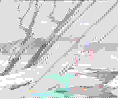 Unsigned Impressionist Winter Scene Painting. Auction