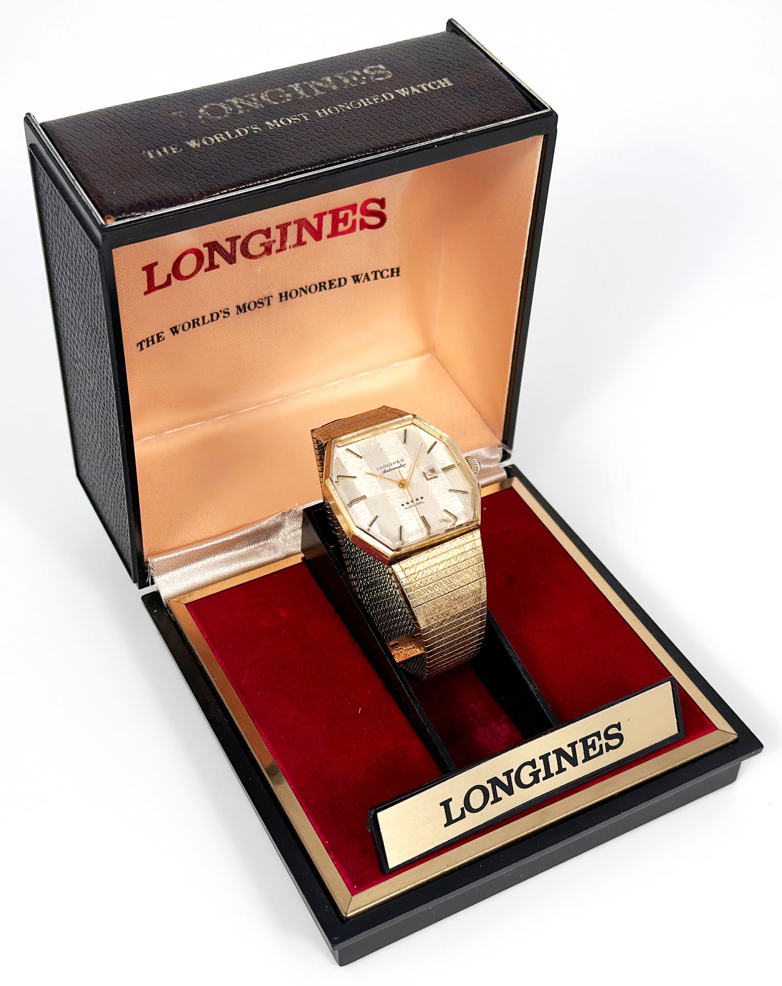 Longines Automatic Admiral Octagon Face Watch. Auction