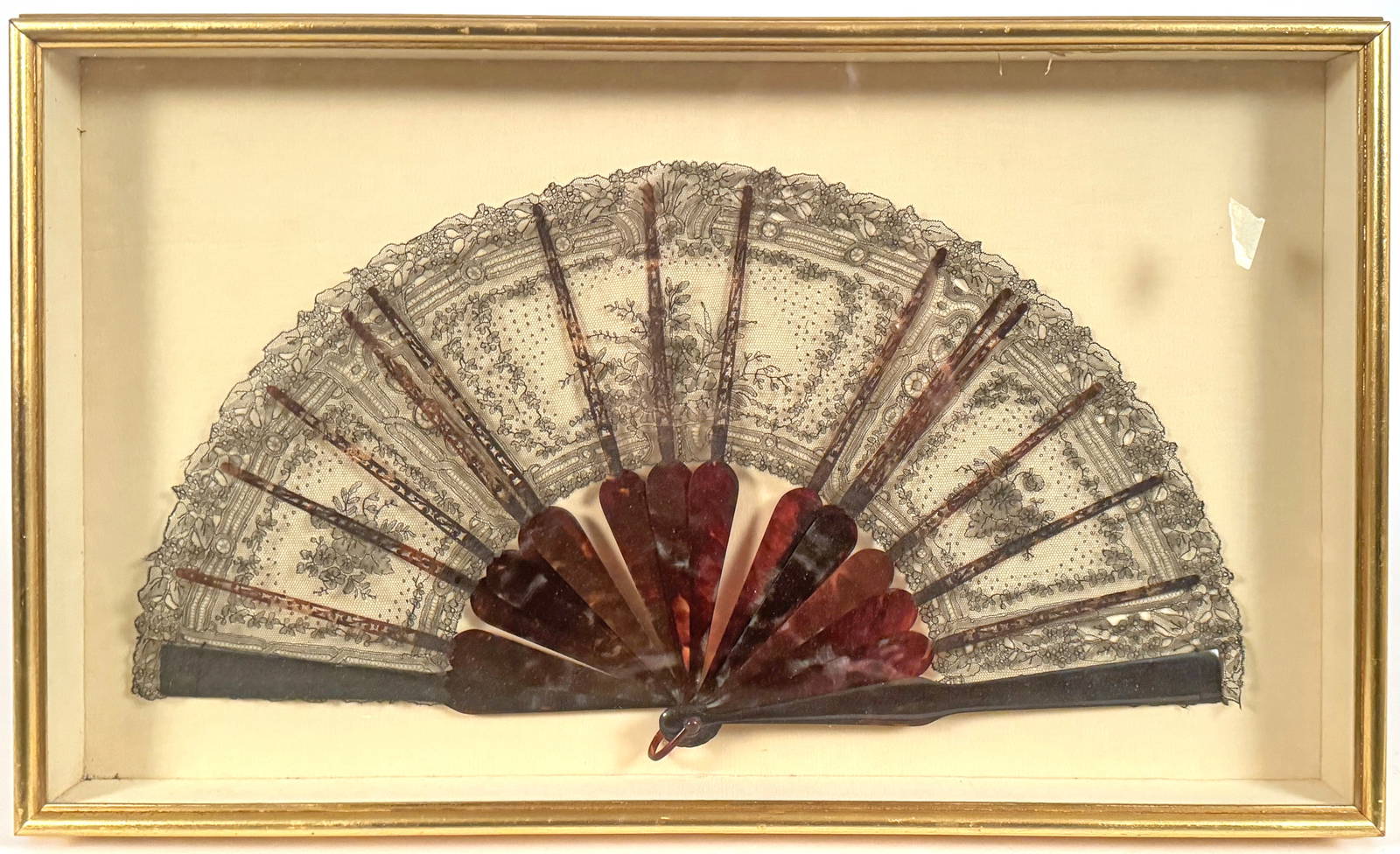 Antique Framed Fan W/tortoise Shell Frame. Auction