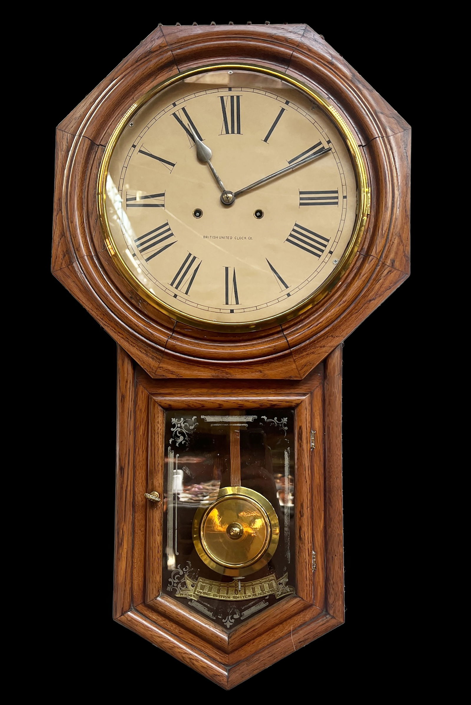 British United Wall Clock. Auction
