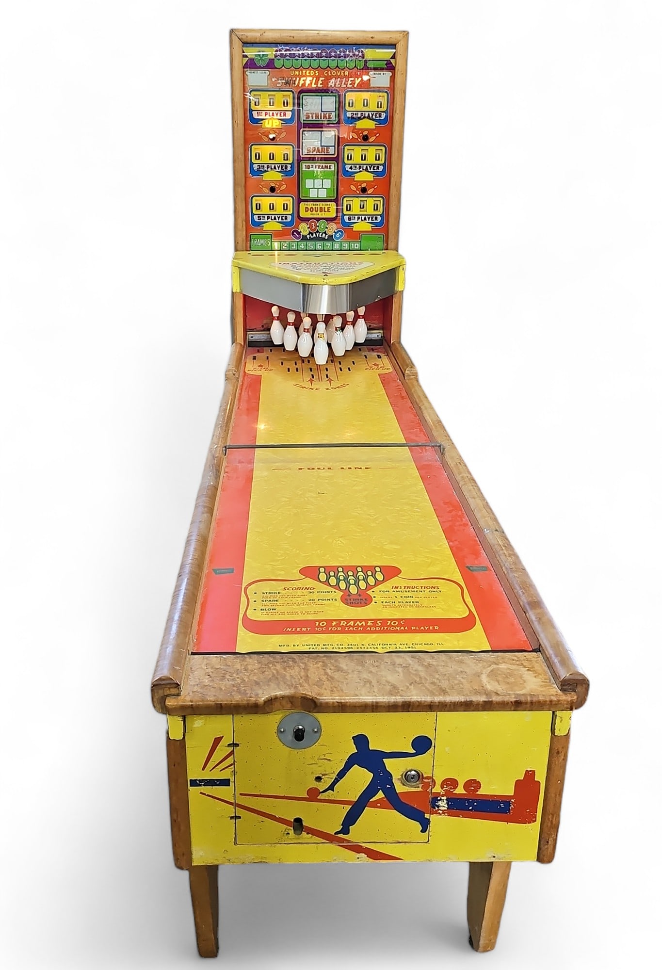 United Clover's Shuffle Alley Bowling Arcade Game. Auction