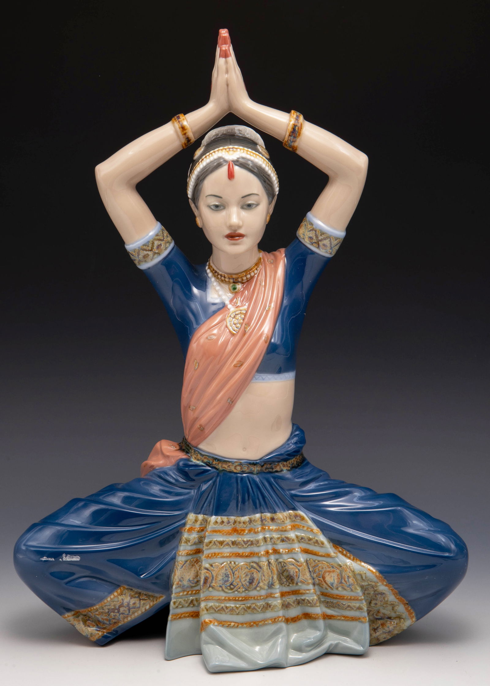 Lladro Indian Dance Figure W/ Original Box. Auction