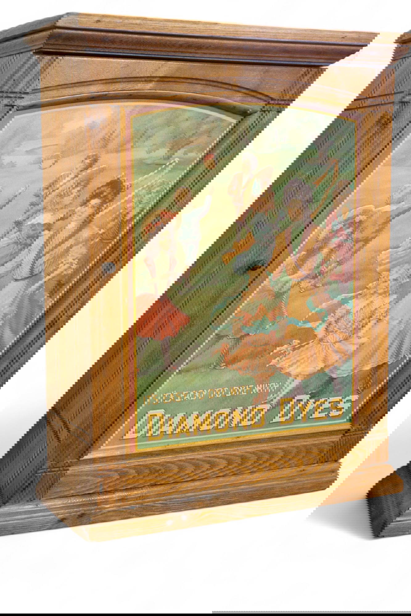 Diamond Dyes Country Store Cabinet. Auction