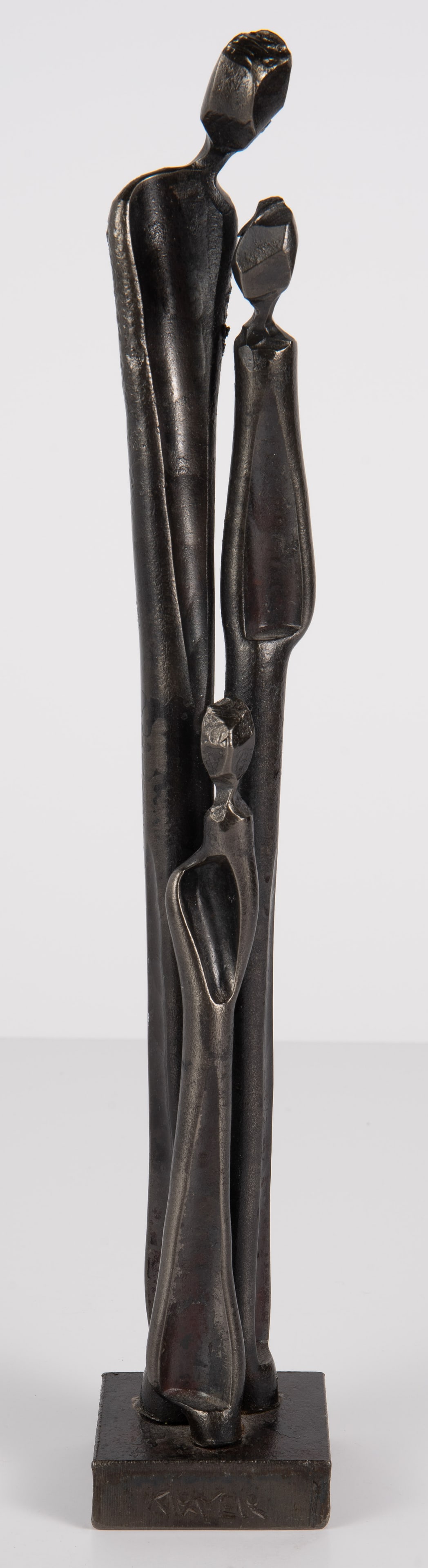 Boris Kramer Bronze Sculpture Of Family. Auction