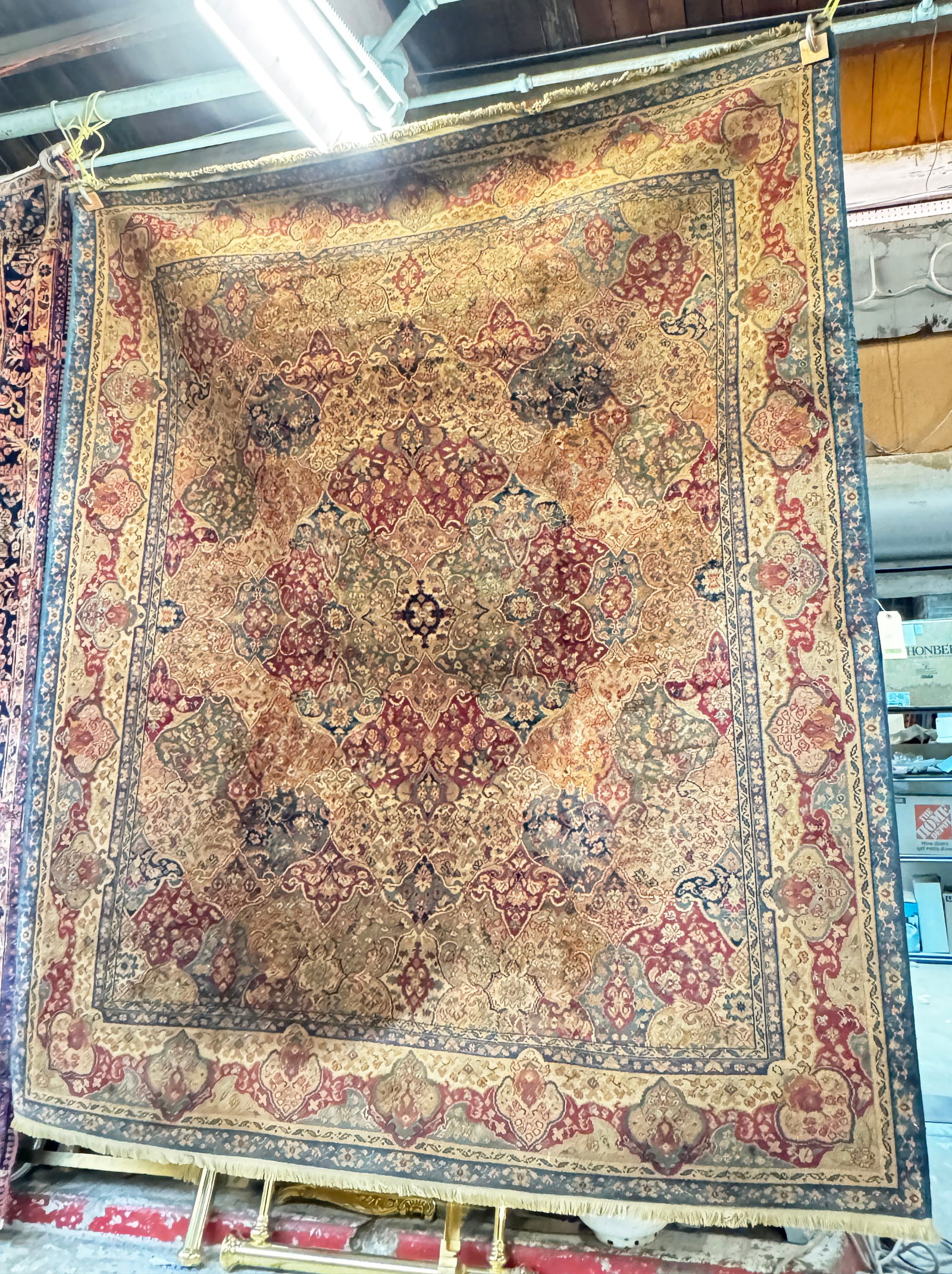 8' 8" X 10' Karastan Kirman Panel Rug. Auction