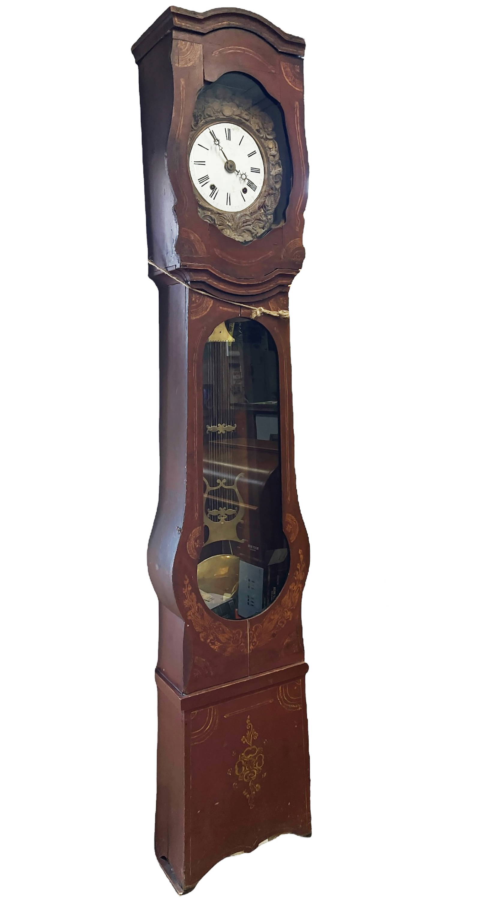 French Morbier 19th Century Tall Case Clock. Auction
