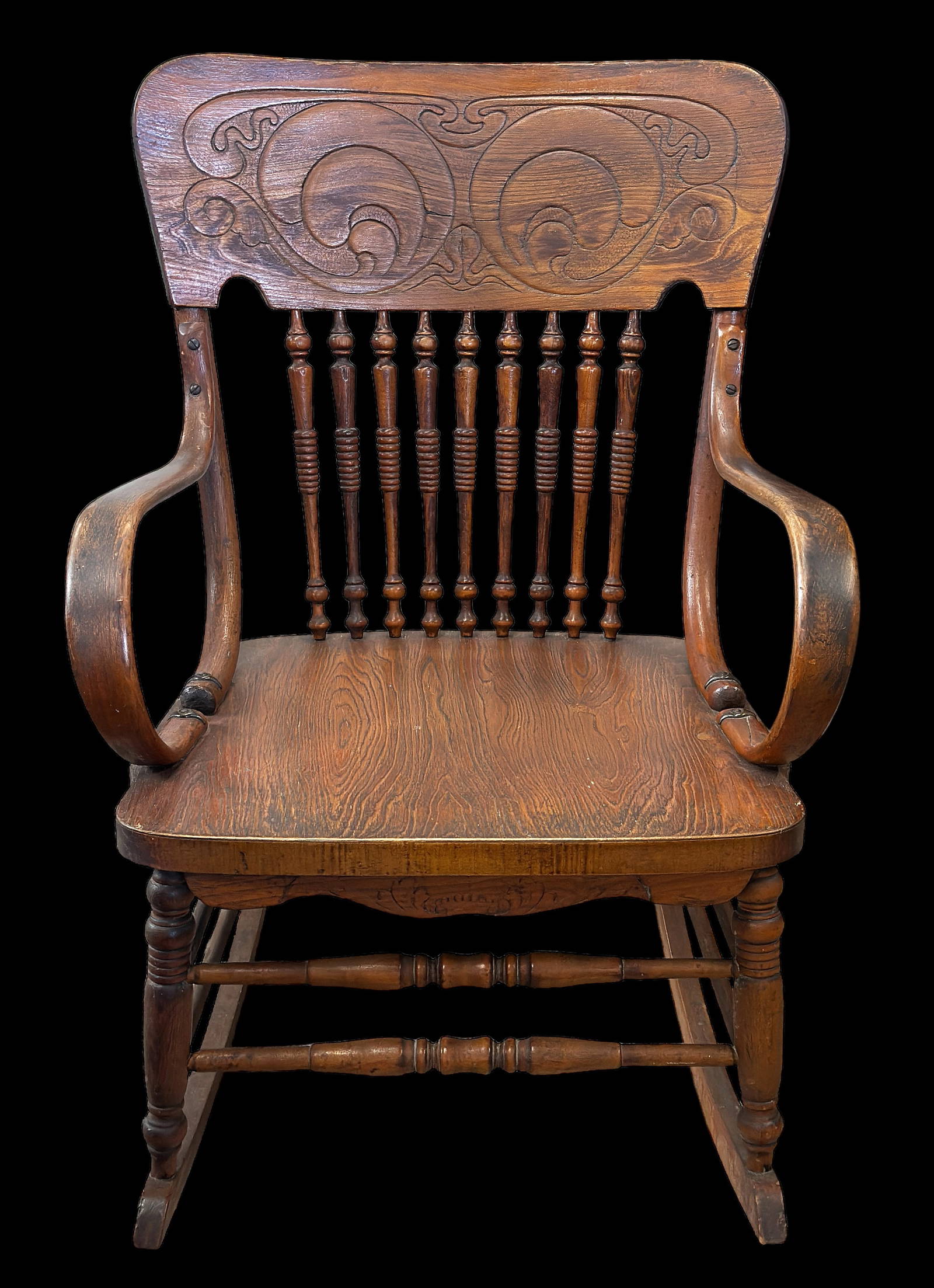 Pressed Back Rocking Chair Or Rocker. Auction