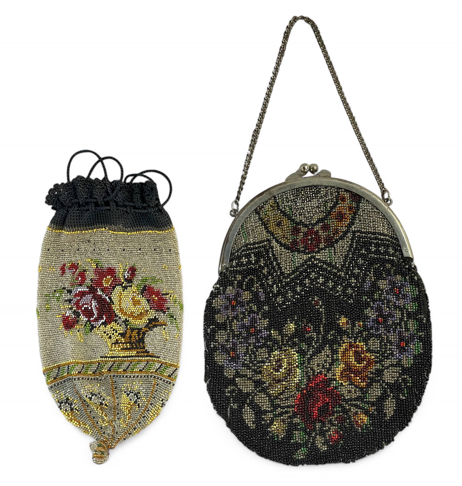 Lot Of Two Antique Beaded Purses. Auction