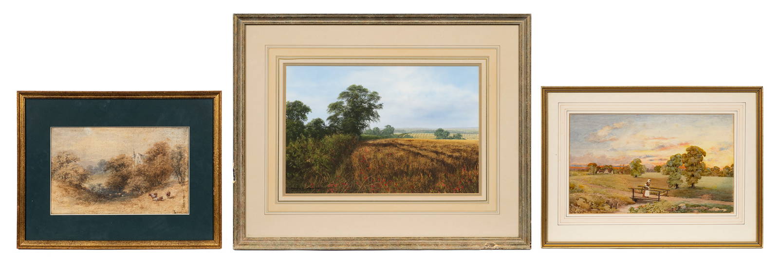 Three Antique Watercolors - Dudley & Robinson. Auction