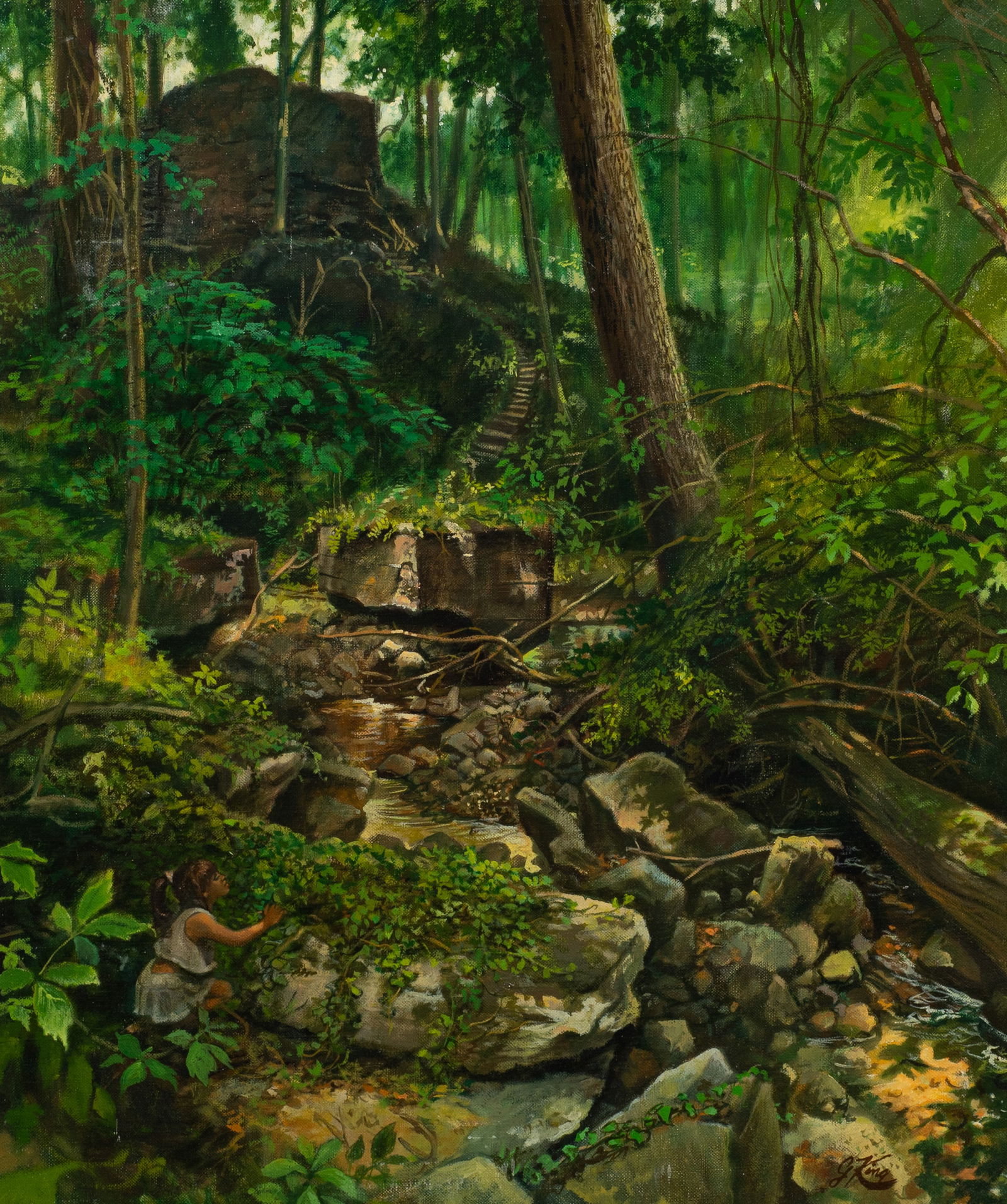 Girl In A Forest, Painting By Gerald King. - Jun 14, 2025 | Direct ...