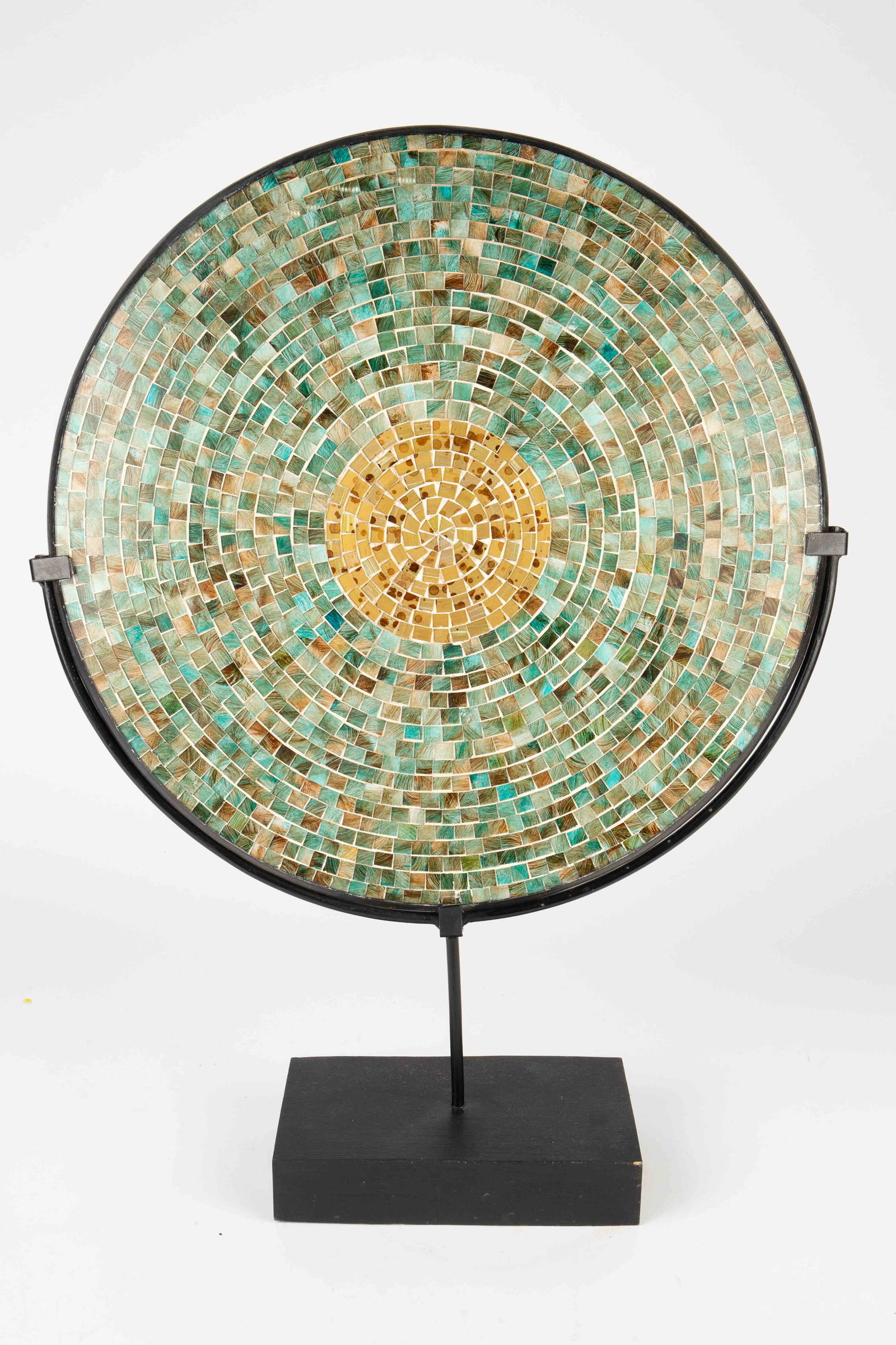 Large Mosaic Tile Disc Sculpture On Stand. - Jul 12, 2025 | Direct ...