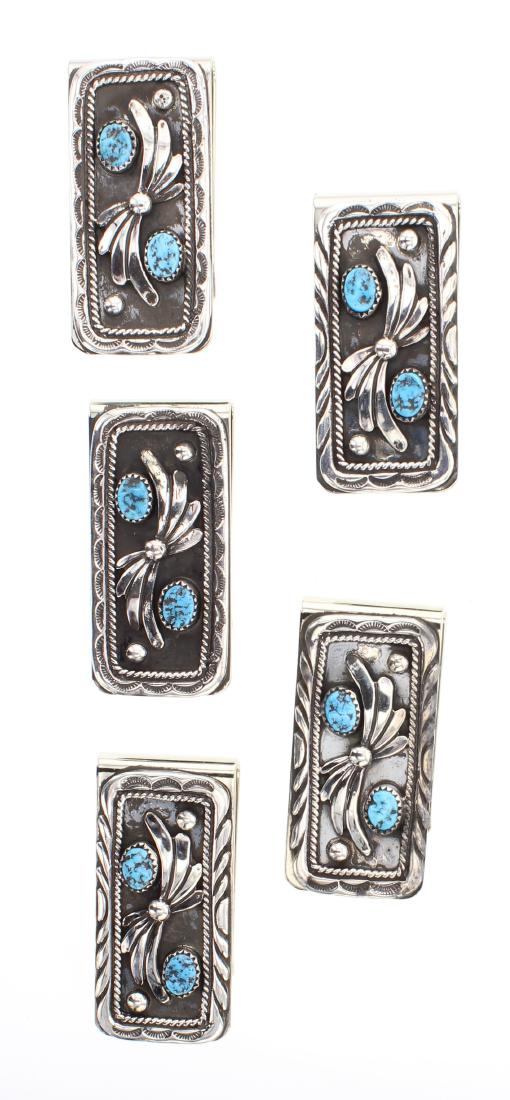 Lenora Silversmith Begay Turquoise Money Clip Lot of